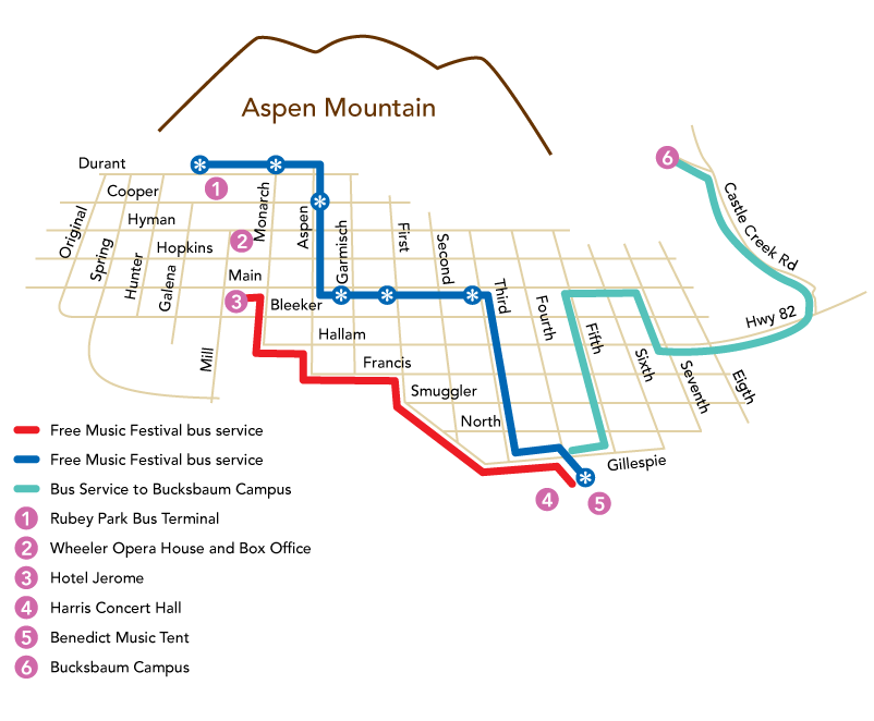 Aspen Music Festival Campus Map - United States Map